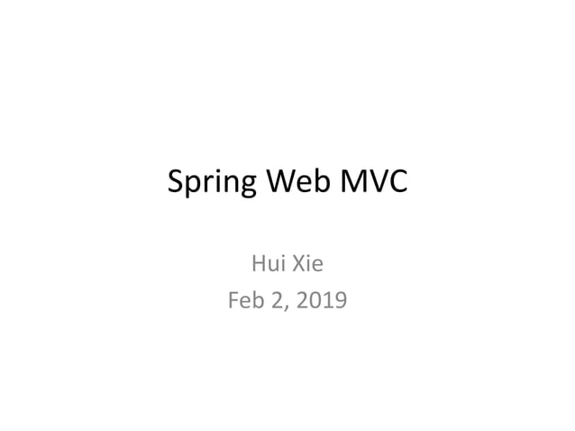 Spring Mvc Ppt 