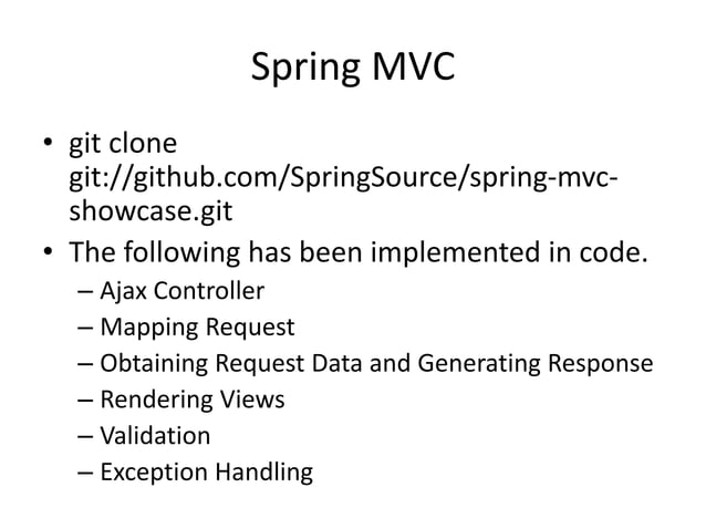 Spring Mvc Ppt
