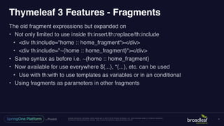 Lessons learned from upgrading Thymeleaf | PPT