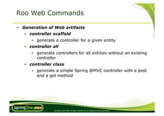 Extreme Web Productivity with Spring Roo | PDF | Web Design and HTML | Internet