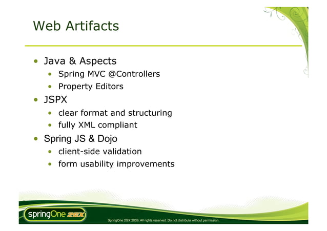 Extreme Web Productivity with Spring Roo | PPT