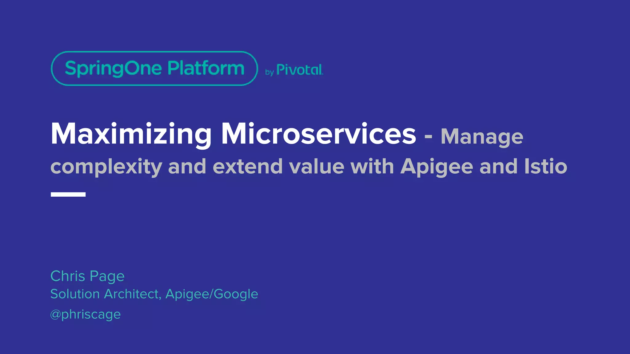 How to Manage Microservices and APIs with Apigee and Istio | PPTX