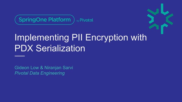 Implementing PII Encryption with PDX Serialization | PPT