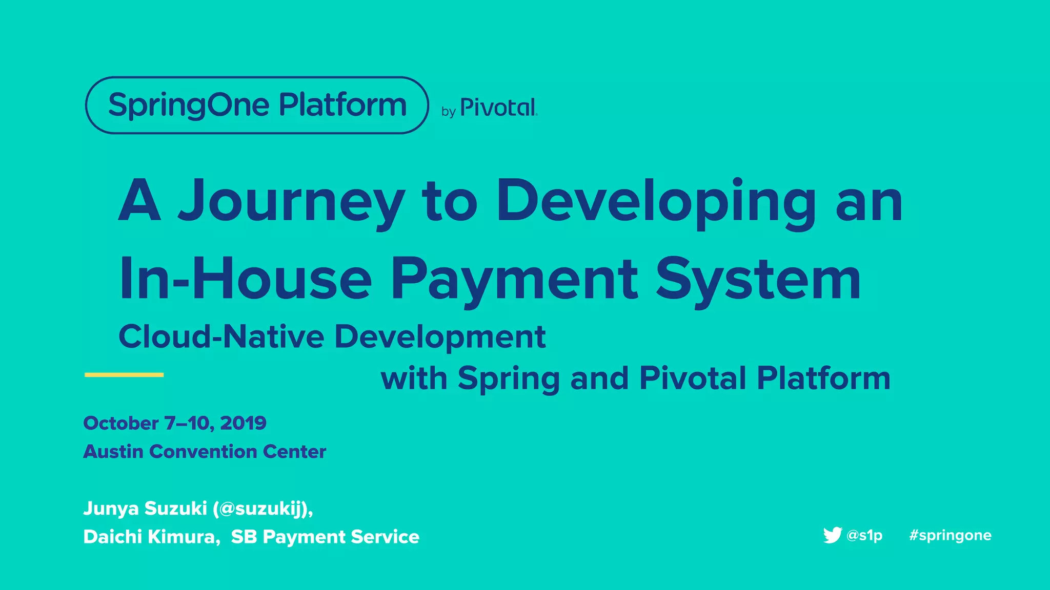 SpringOne Platform 2019 | PDF