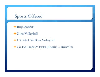 Spring Sports Parent Meeting | PDF
