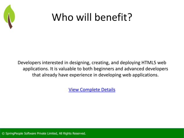 SpringPeople Introduction to HTML5 & CSS3 | PDF