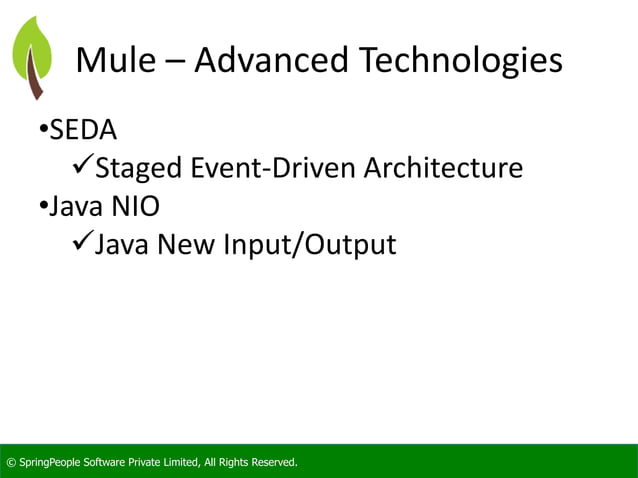 SpringPeople Introduction to Mule ESB | PPT