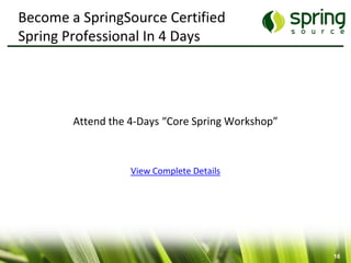 SpringPeople Introduction to Spring Framework | PPT