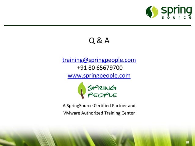 SpringPeople Introduction to Spring Framework | PDF