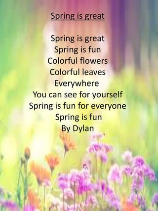 Spring poems | PPTX