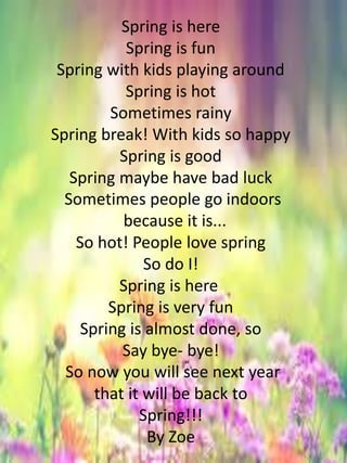 Spring poems | PDF