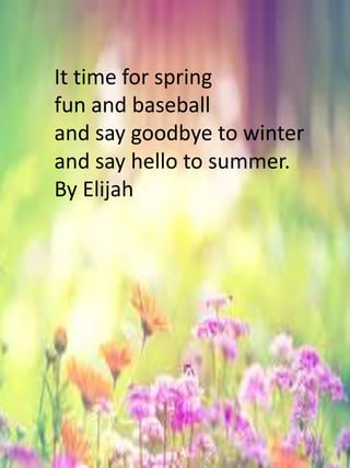 Spring poems | PPTX