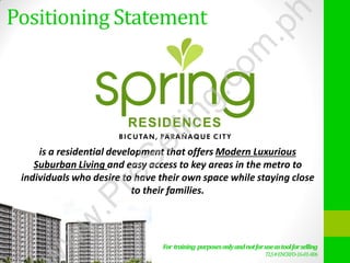 Spring Residences - SMDC - Bicutan | PPT