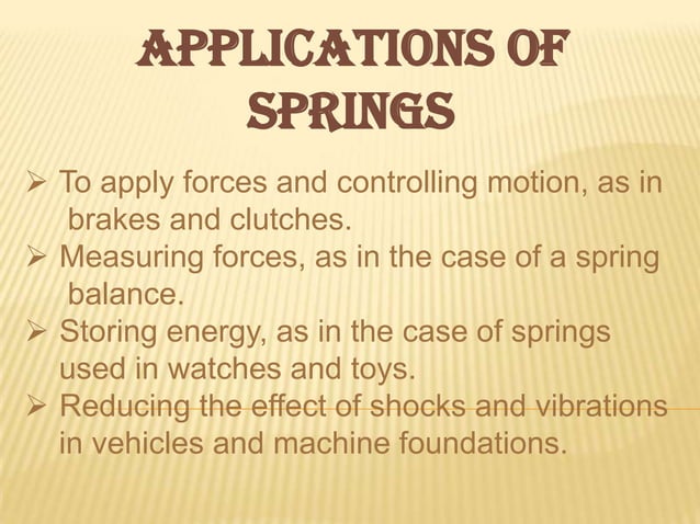 Springs | PPTX | Physics | Science