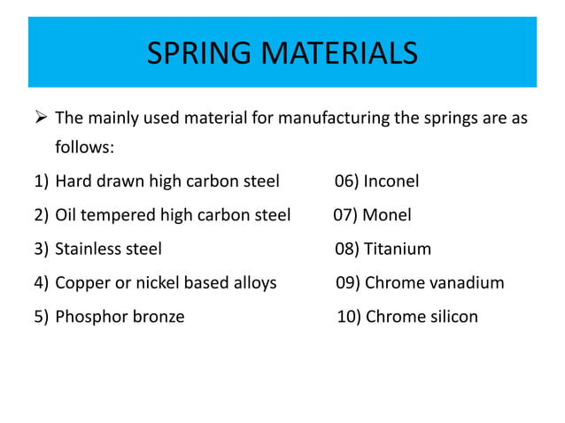Springs-mechanical engineering | PPTX | Physics | Science