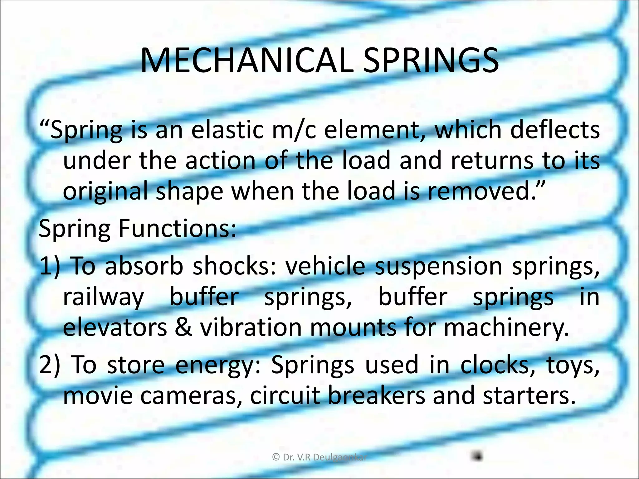 Mechanical Springs | PDF