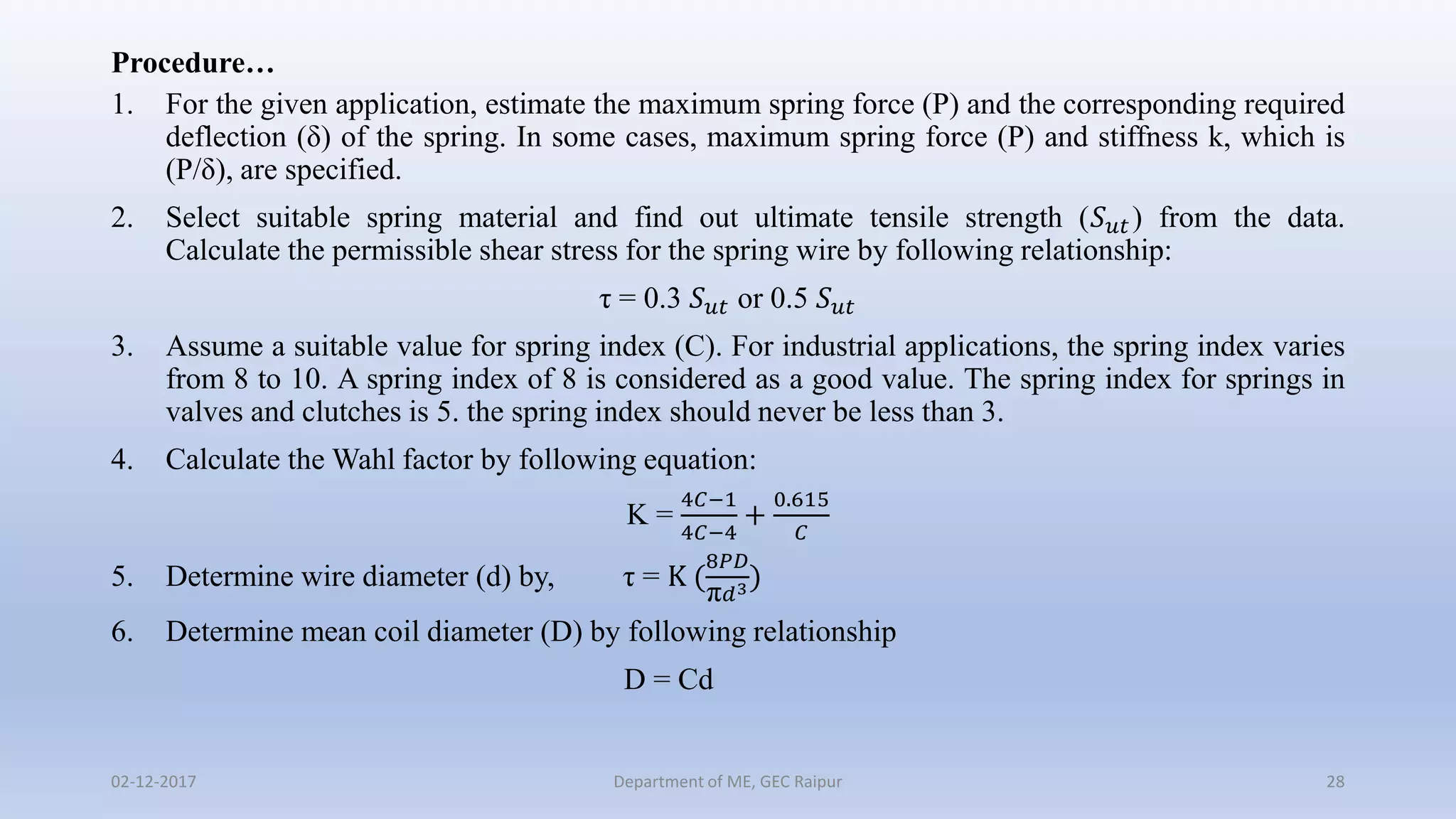 Design of Springs | PPTX