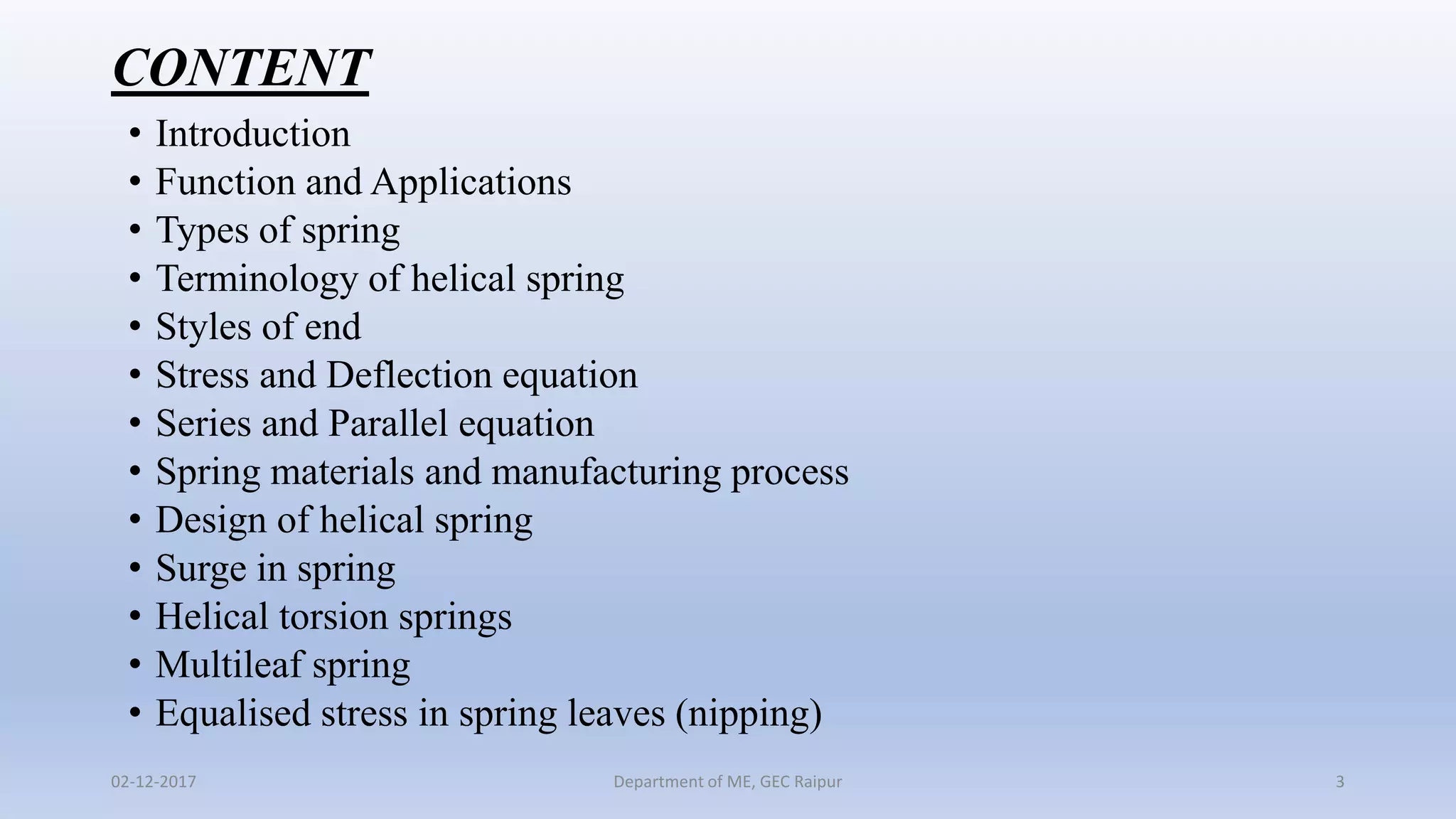 Design of Springs | PPTX
