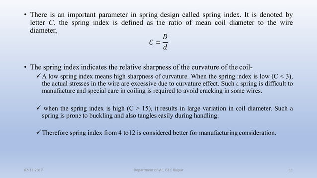 Design of Springs | PPTX | Physics | Science