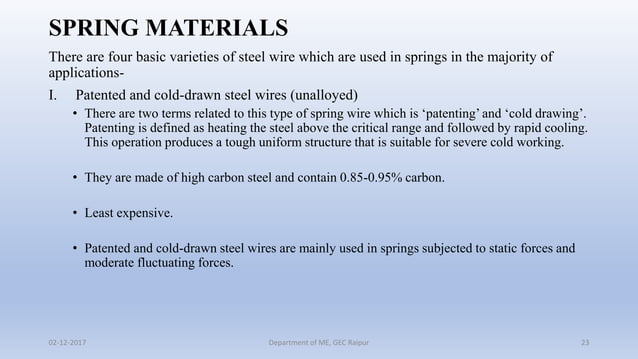 Design of Springs | PPTX | Physics | Science