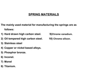 WHAT IS SPRINGS (classification & details) | PPT