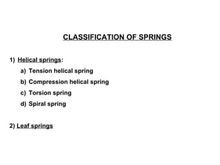WHAT IS SPRINGS (classification & details) | PPT
