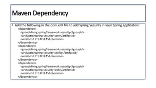 Spring Security Framework | PPT