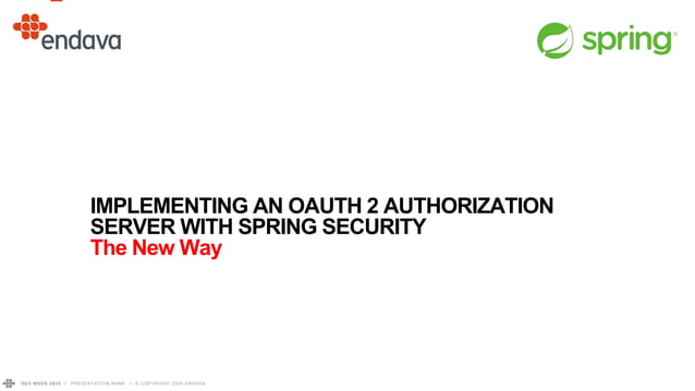 Spring Security OAuth2 New AS.pptx | Web Development | Internet