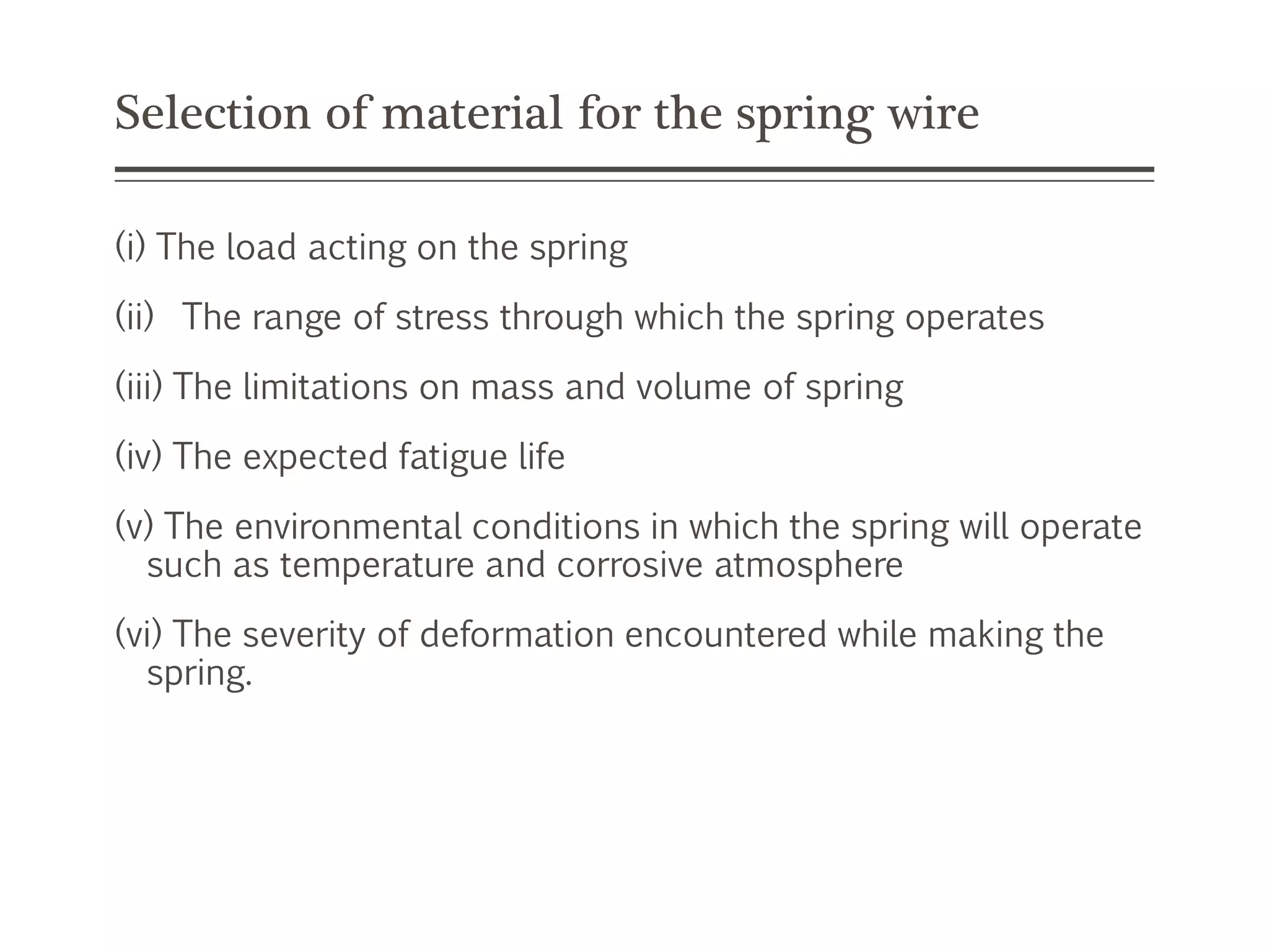 Mechanical Springs - stresses & Deflection of compression springs | PPTX