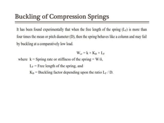 Mechanical Springs - stresses & Deflection of compression springs | PPTX