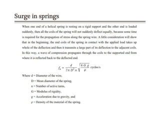 Mechanical Springs - stresses & Deflection of compression springs | PPTX