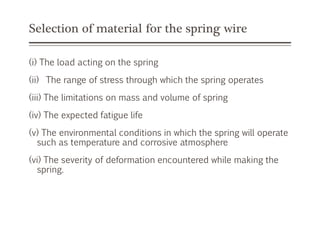 Mechanical Springs - stresses & Deflection of compression springs | PPTX
