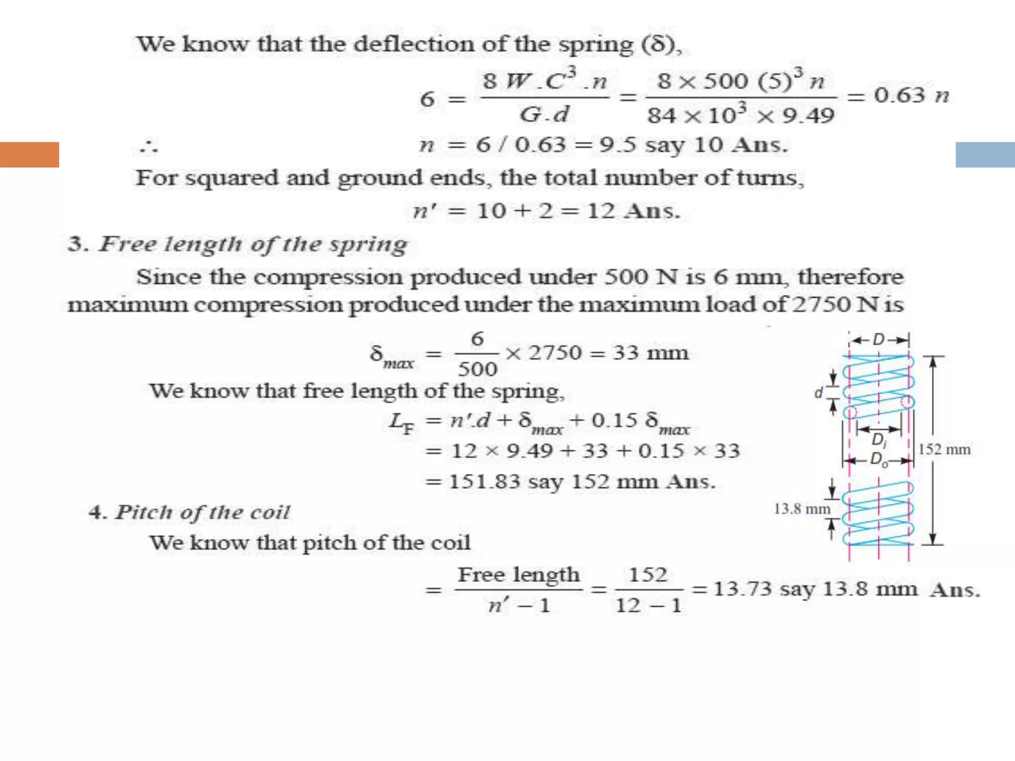 Mechanical Springs lecture 3 problems 1 | PPTX