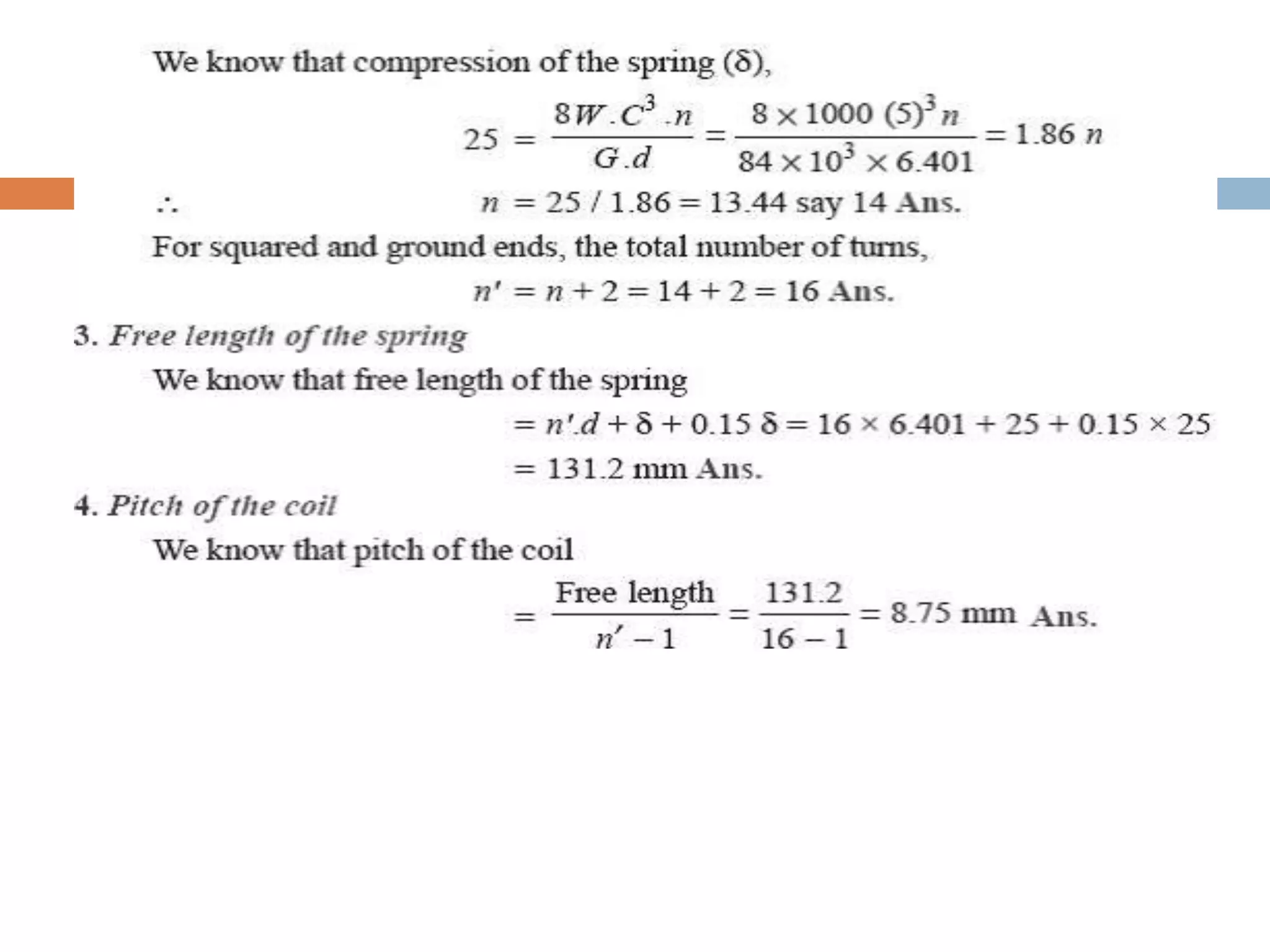 Mechanical Springs lecture 3 problems 1 | PPTX
