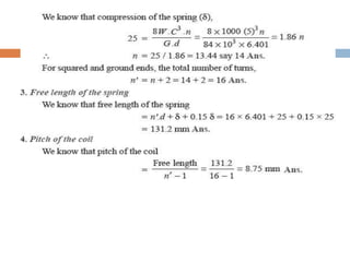 Mechanical Springs lecture 3 problems 1 | PPTX