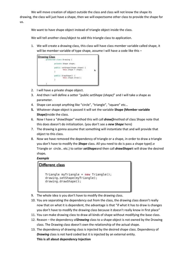 Spring tutorial - dependency injection | PDF