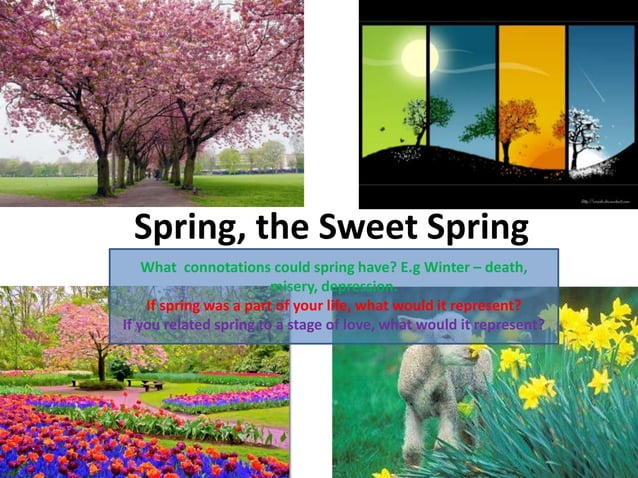 Spring, the sweet spring | PPTX | Music | Entertainment