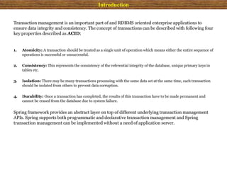 Spring Transaction Management | PPT