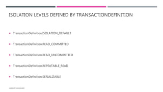 Spring transaction management | PPT