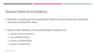 Spring transaction management | PPT