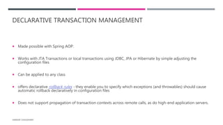 Spring transaction management | PPT