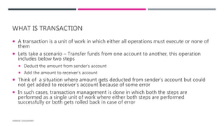 Spring transaction management | PPT