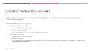 Spring transaction management | PPT