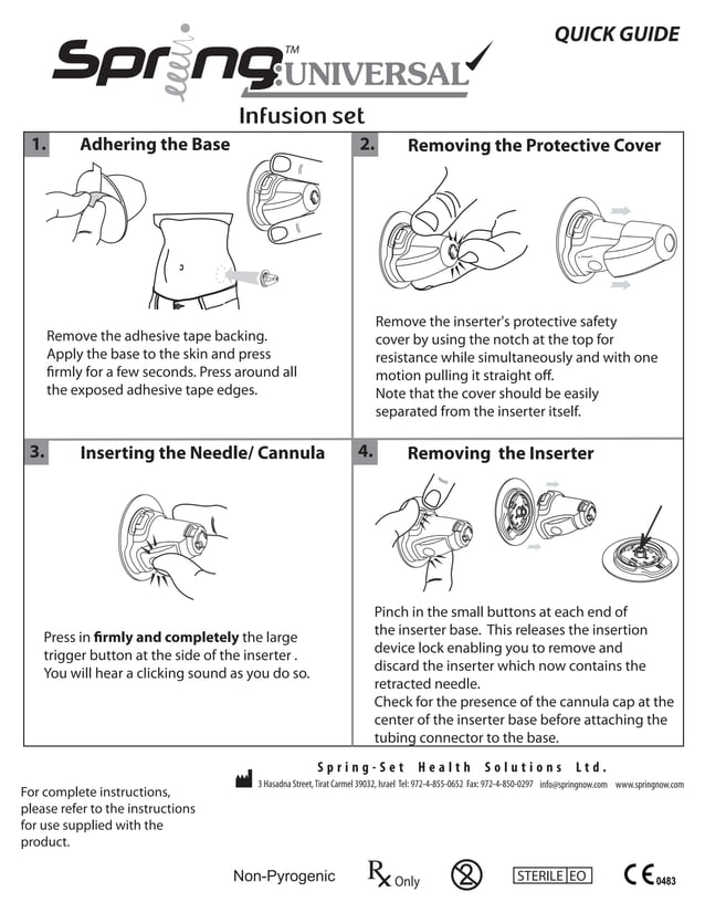 Spring universal infusion set guide | PDF