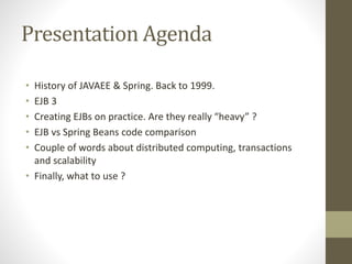 Spring vs EJB | PPTX