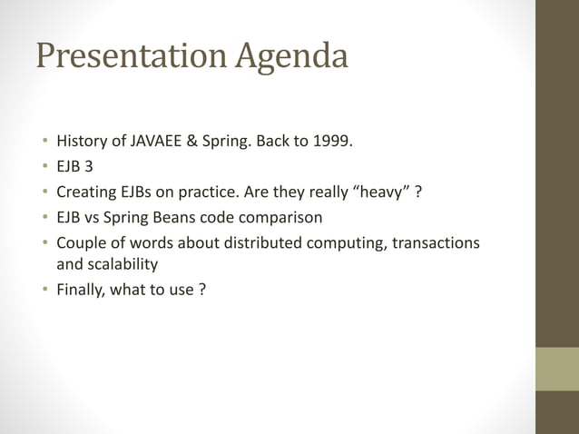 Spring vs EJB | PPTX