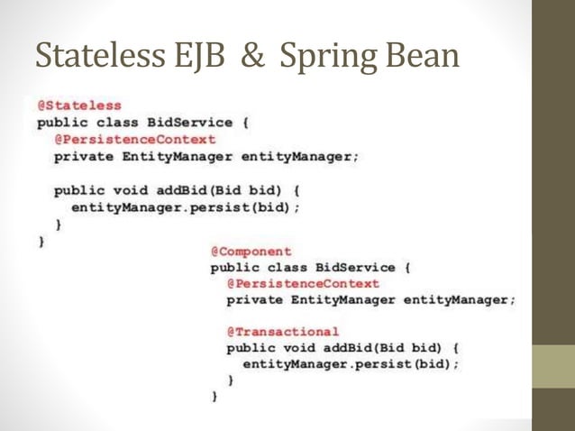 Spring vs EJB | PPTX