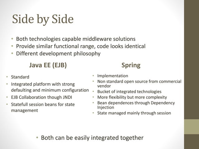 Spring vs EJB | PPTX