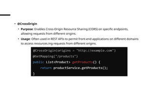 Spring Web Presentation - Framework and Its Ecosystem | PPTX