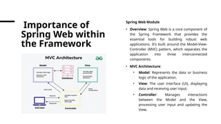 Spring Web Presentation - Framework and Its Ecosystem | PPTX